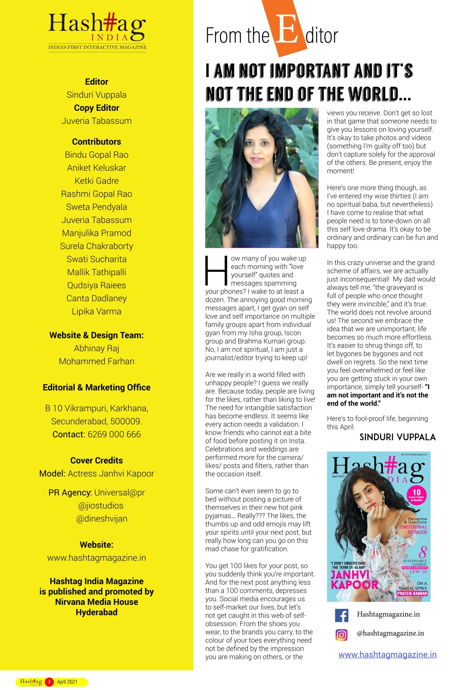 Editors Note - Hashtag Magazine