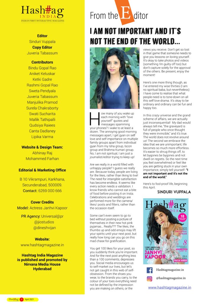 Editors Note - Hashtag Magazine