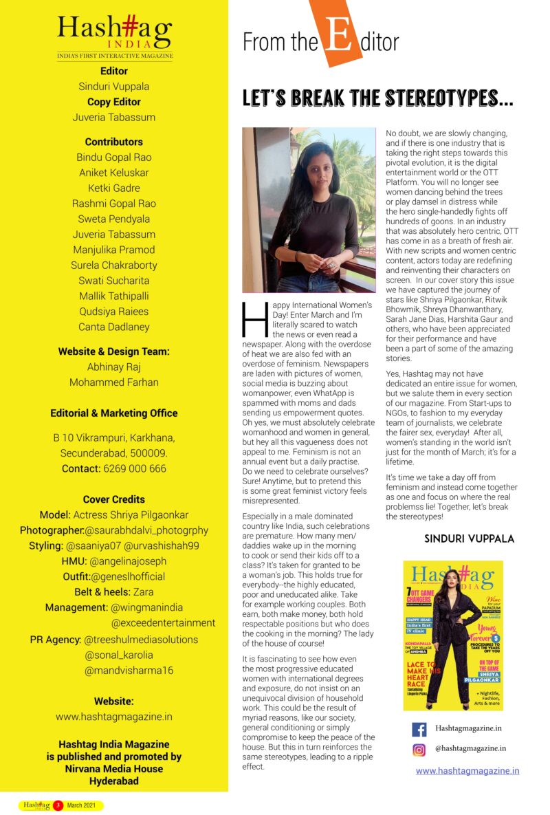 Editors Note - Hashtag Magazine