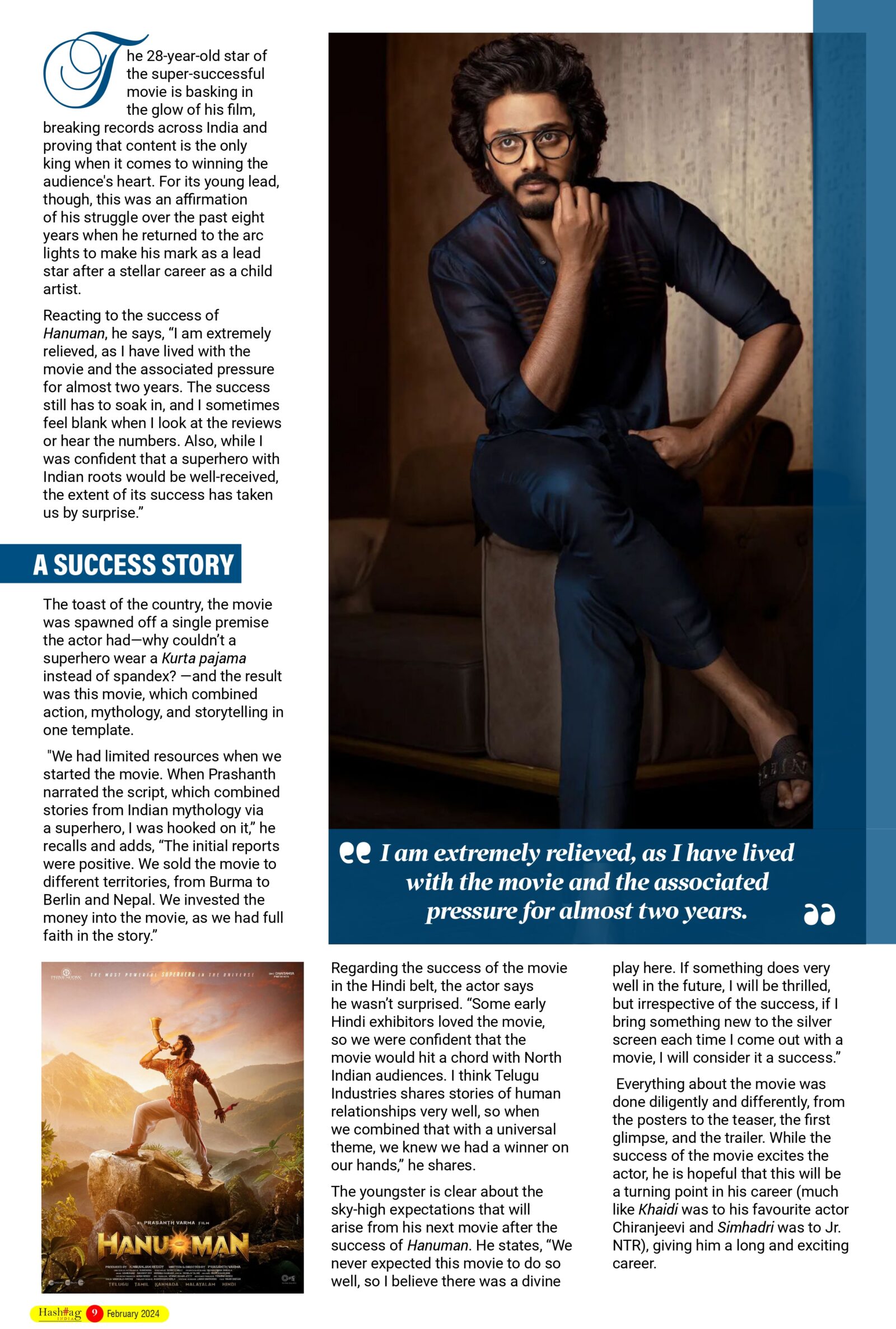 MAN OF THE MOMENT - TEJA SAJJA - Hashtag Magazine